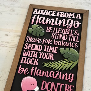 Advice From A Flamingo Sign File SVG, Glowforge, Summer, Tropical ...