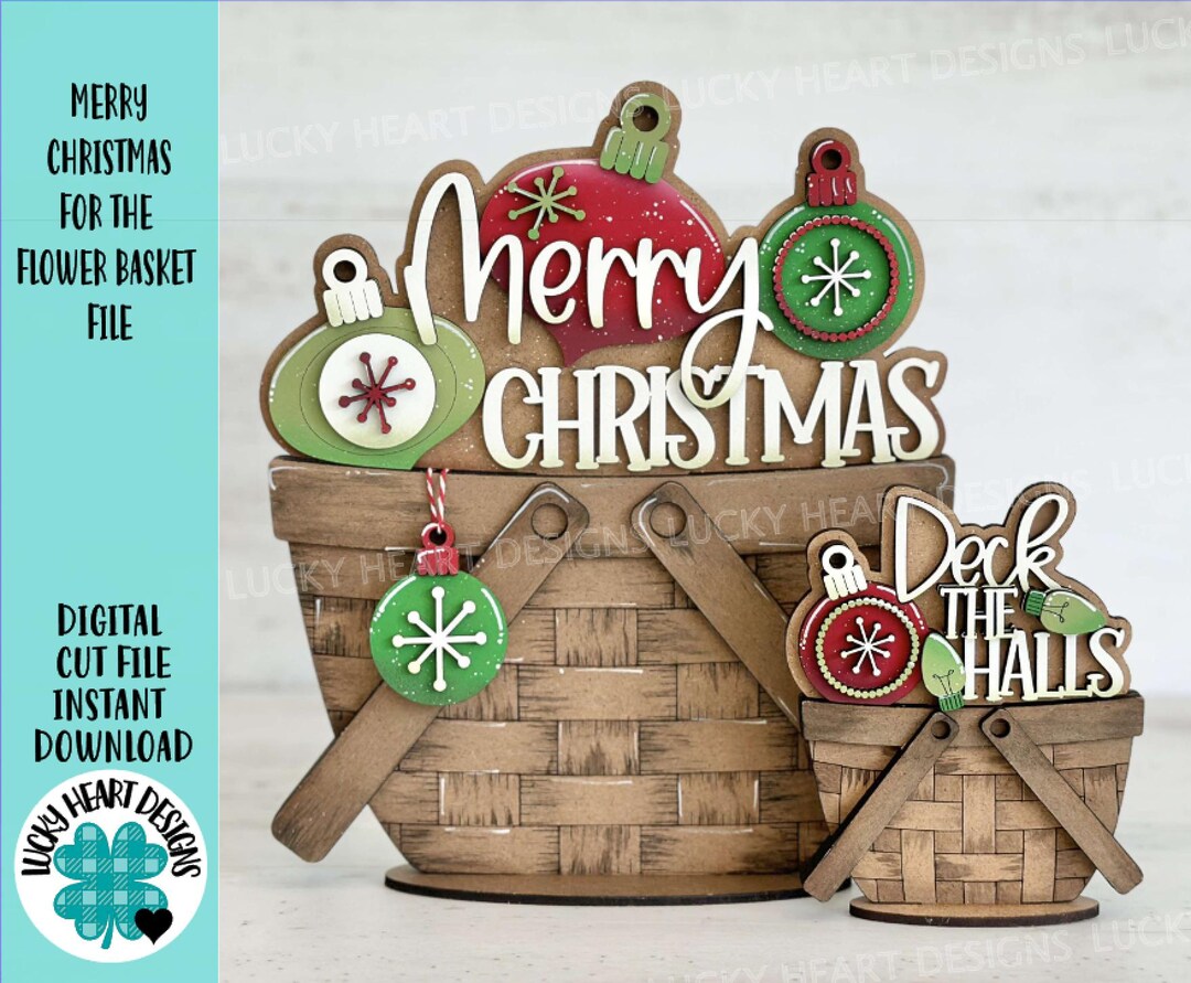 Merry Christmas for the Flower Basket Interchangeable File SVG, TINY ...