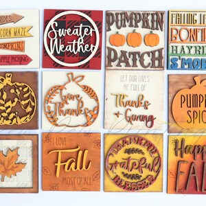 Fall Leaning Sign File SVG, Tiered Tray Glowforge, Luckyheartdesignsco ...