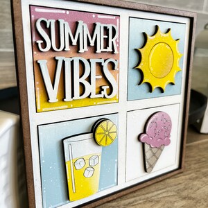 MINI Summer Interchangeable Leaning Sign File SVG, Tiered Tray ...