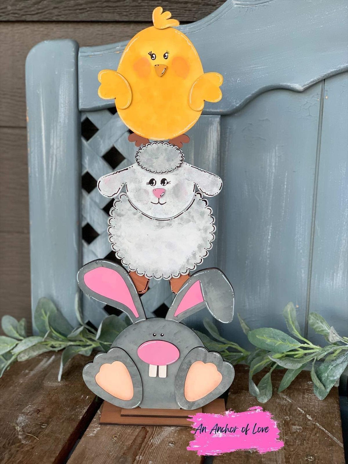 Chick Lamb Bunny Standing Easter File SVG Glowforge | Etsy