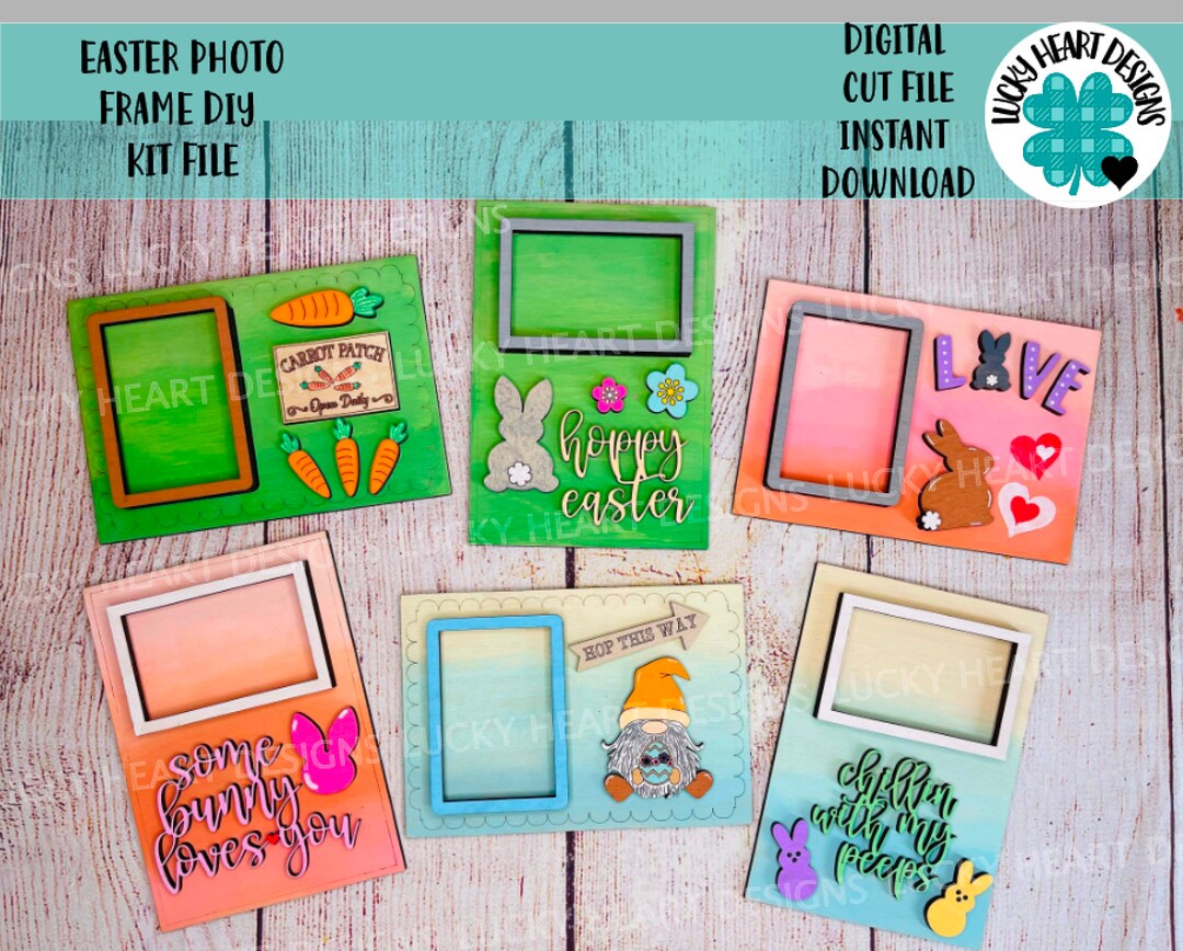 Easter Photo Frame Kit File SVG, Glowforge Craft - Etsy