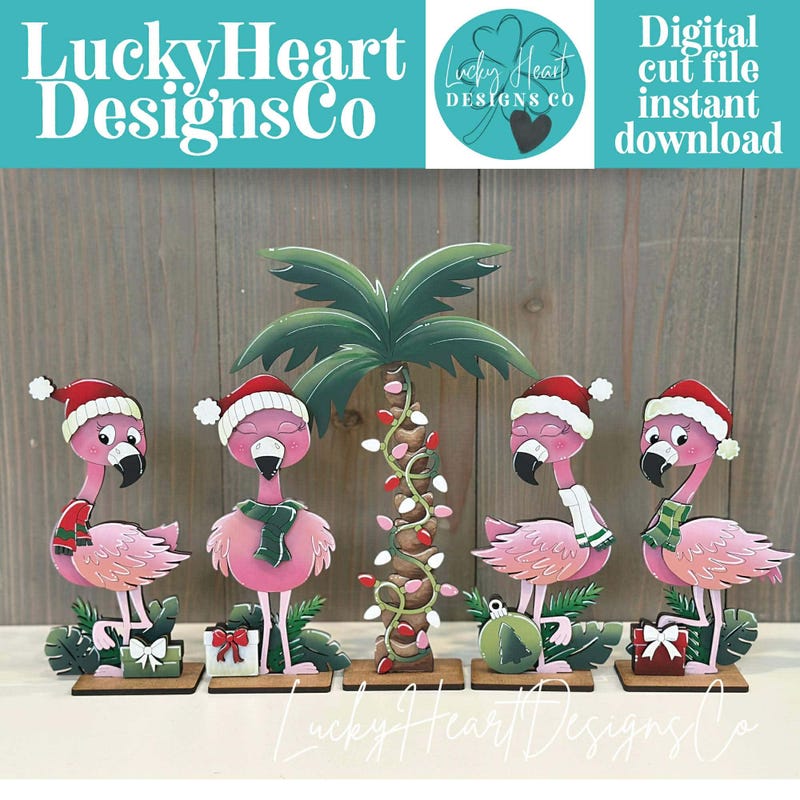 Cricut Flamingo Christmas - Etsy