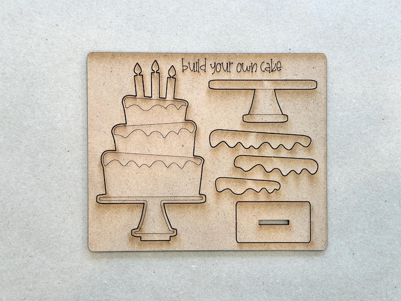 Birthday Cake Pop Out Craft Kit File SVG, Glowforge ...