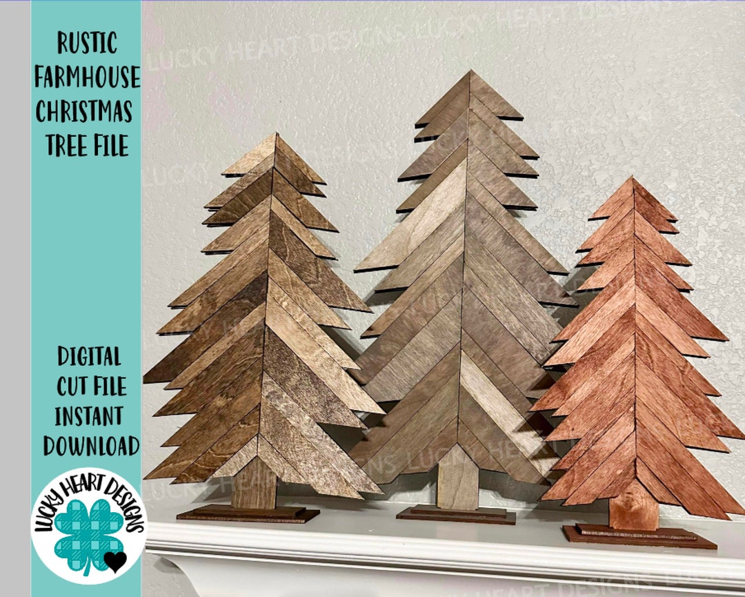 Rustic Farmhouse Christmas Tree File SVG, Glowforge ...