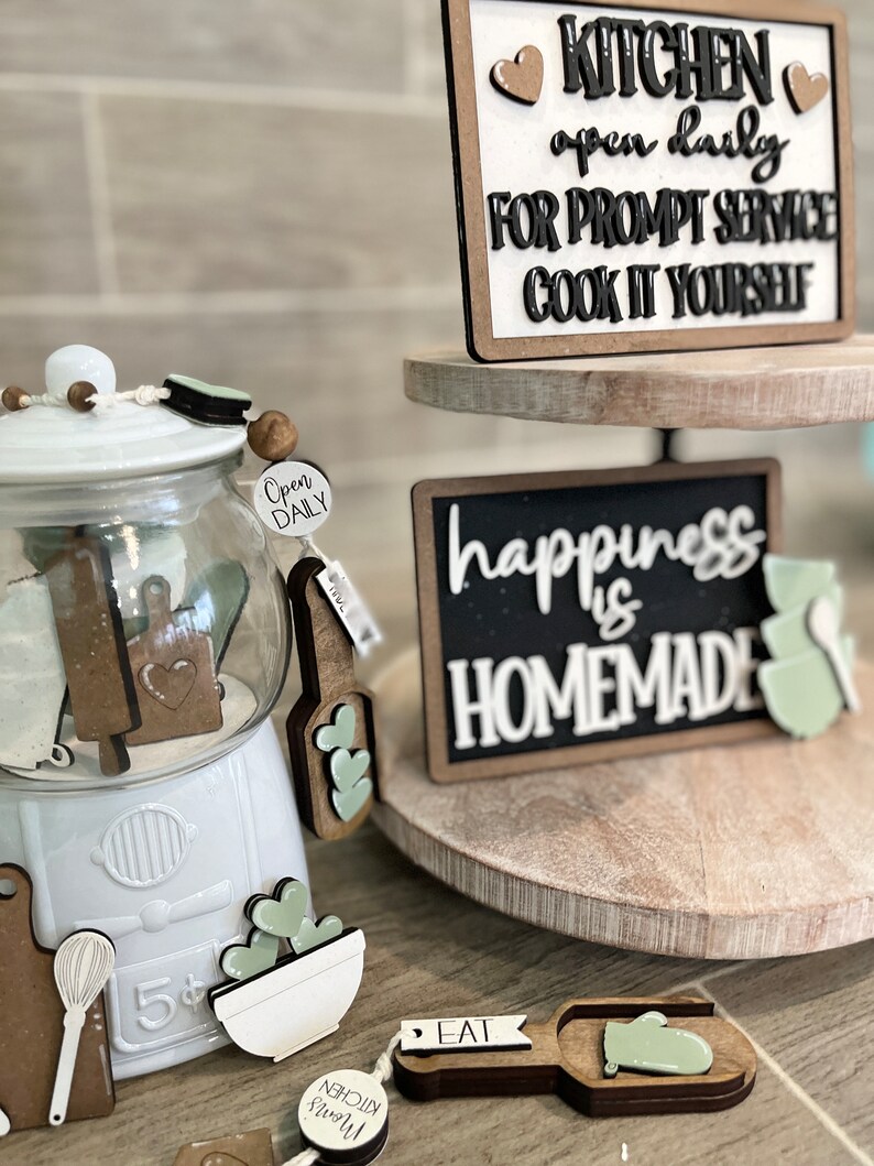 Kitchen Gumball Scoop Sign Bundle File SVG Baking Glowforge - Etsy