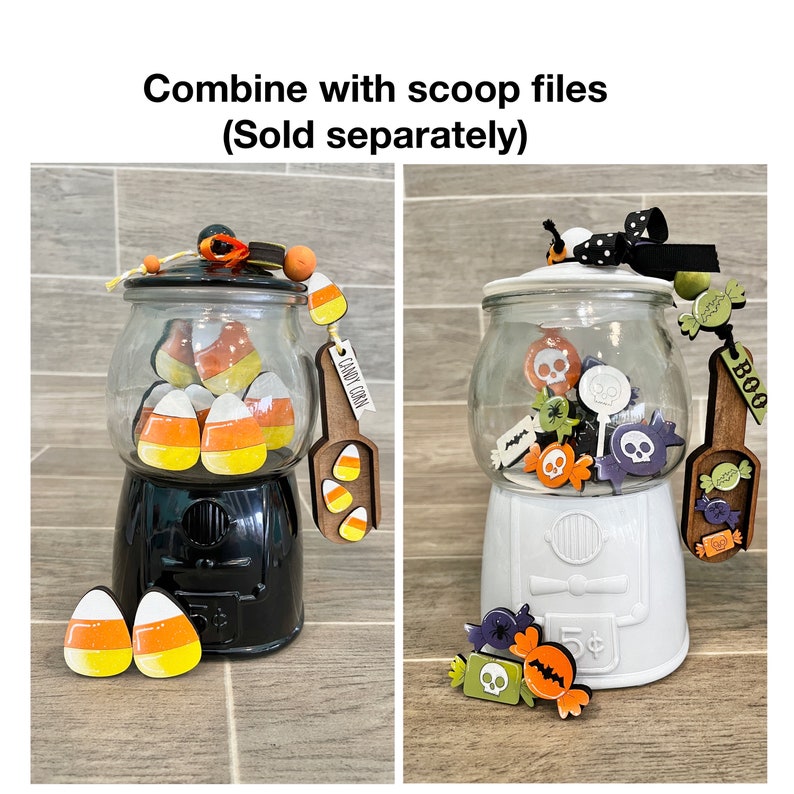 Halloween Gumball Machine Filler File SVG, Glowforge Tiered Tray ...