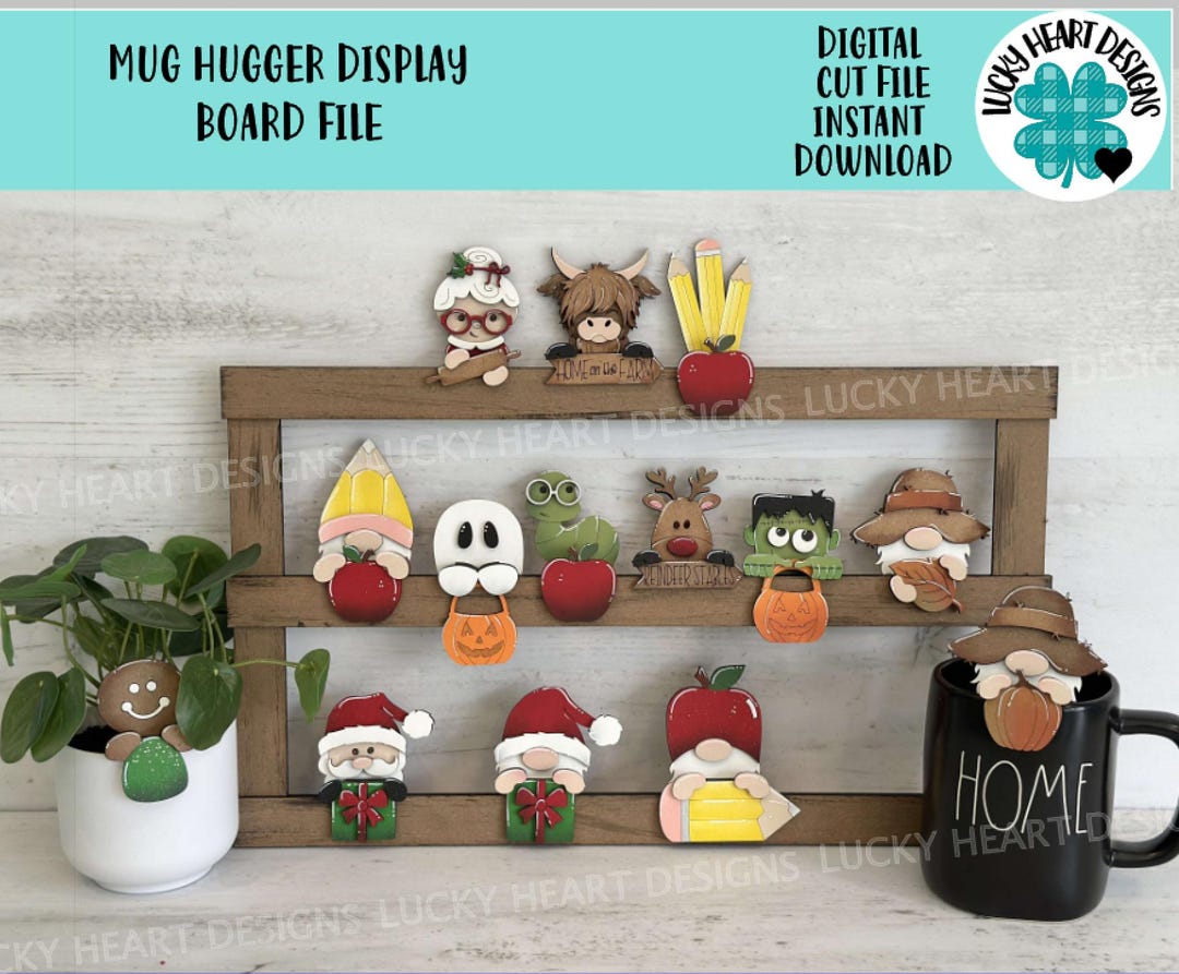 Mug Hugger Display Board File SVG, Glowforge, Display Board Only, Tray ...