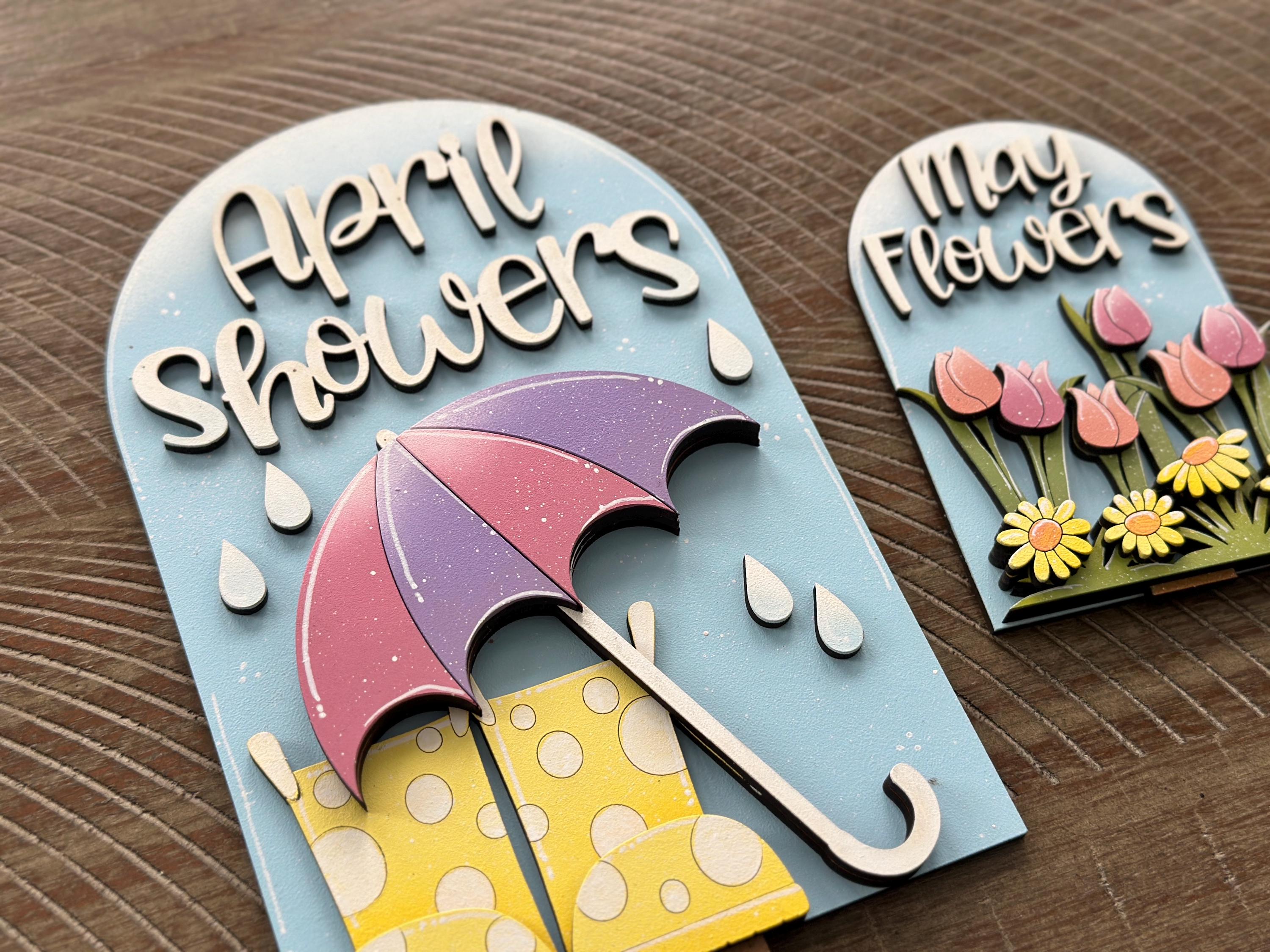 April May Spring Tall Arch Sign Interchangeable File SVG, TINY, INSERT ...