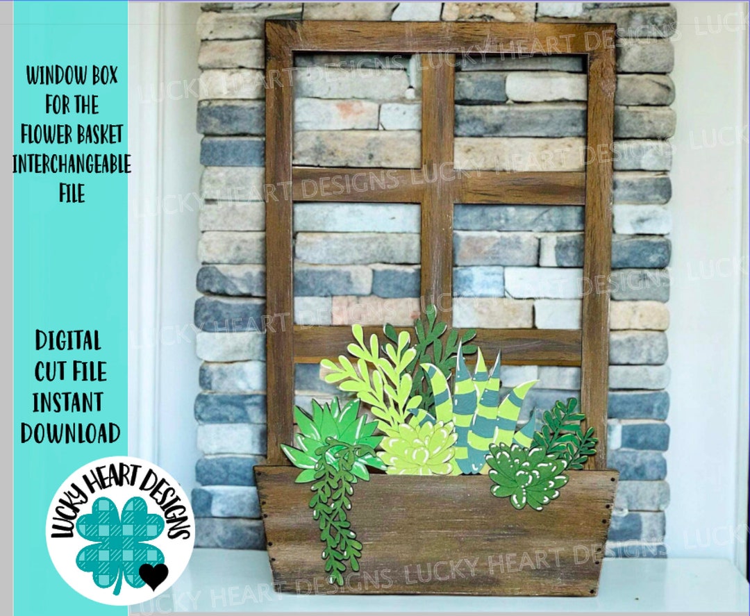 Window Box for the Flower Basket Interchangeable File SVG, Vase, Flower ...