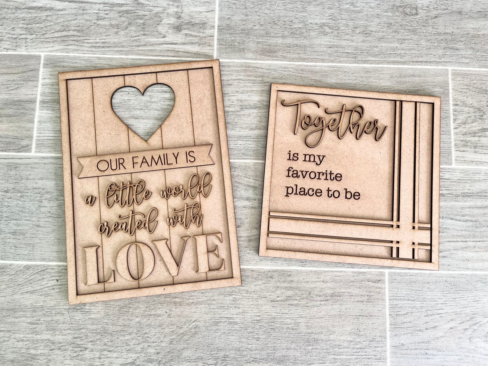 Together Family Quote Sign File SVG Glowforge - Etsy