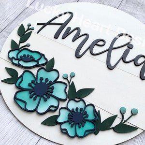 Amelia Floral File SVG, Glowforge Flower Decor, Layered Flowers ...