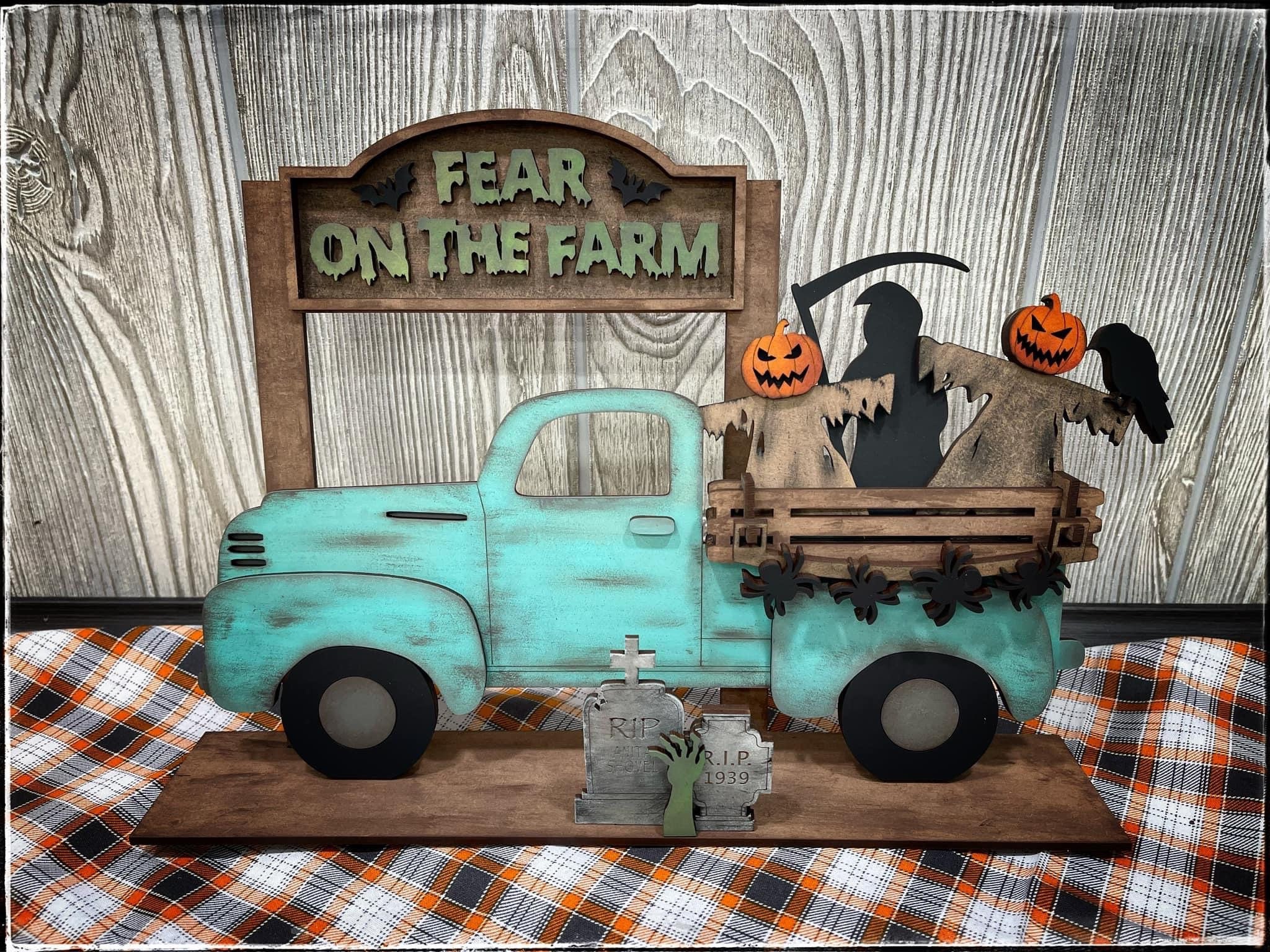 Scary Halloween Add on Interchangeable Farmhouse Truck File - Etsy