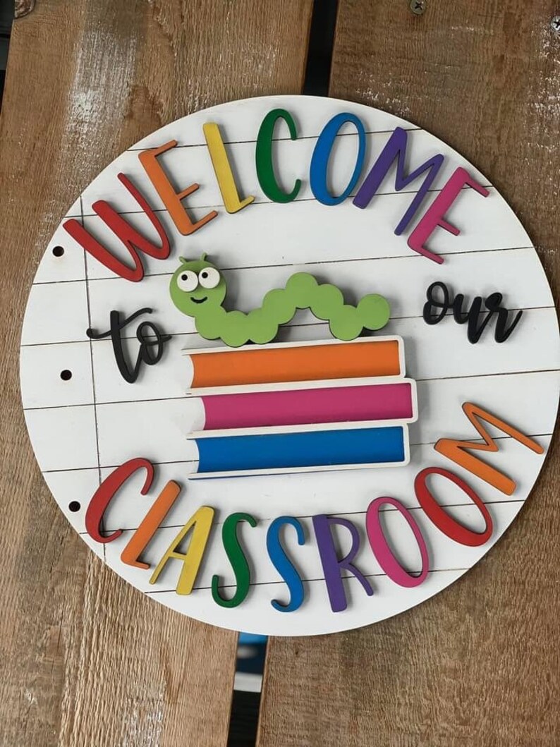 Interchangeable School Sign SVG FILE Glowforge Door Hanger - Etsy