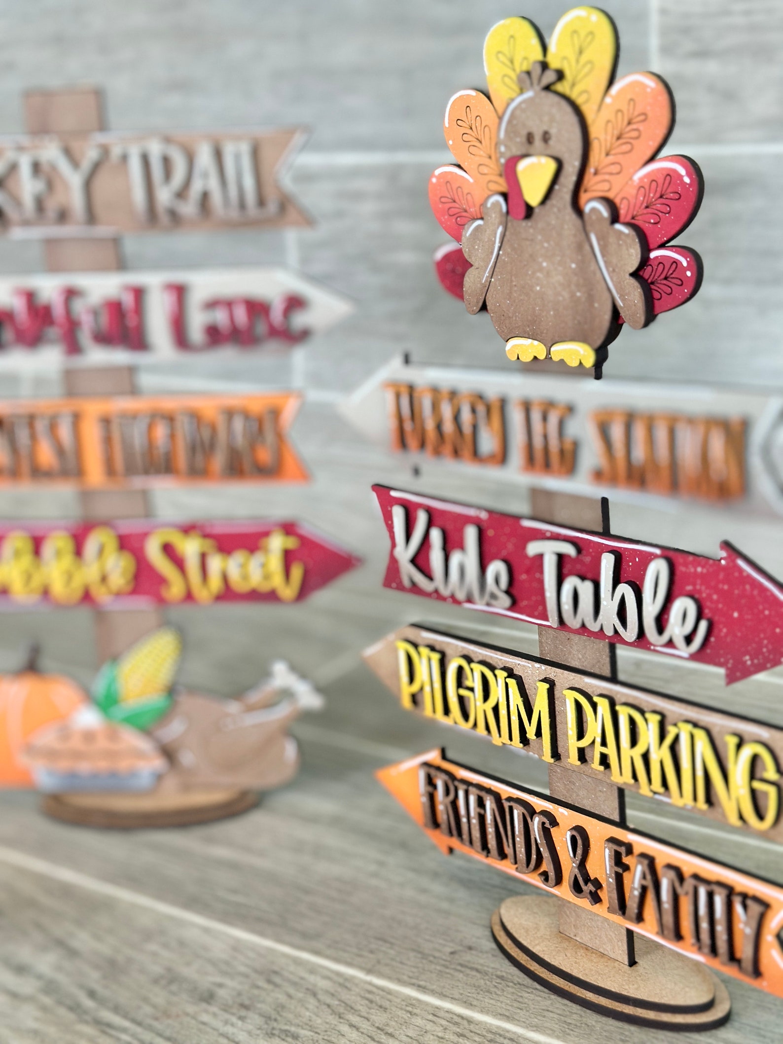 Thanksgiving Street Sign File SVG, Glowforge Pilgrim, Pumpkin ...