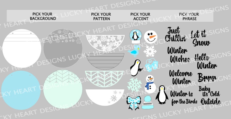 Winter Door Hanger Bundle Complete DIY KIT File SVG, Snow Sign ...