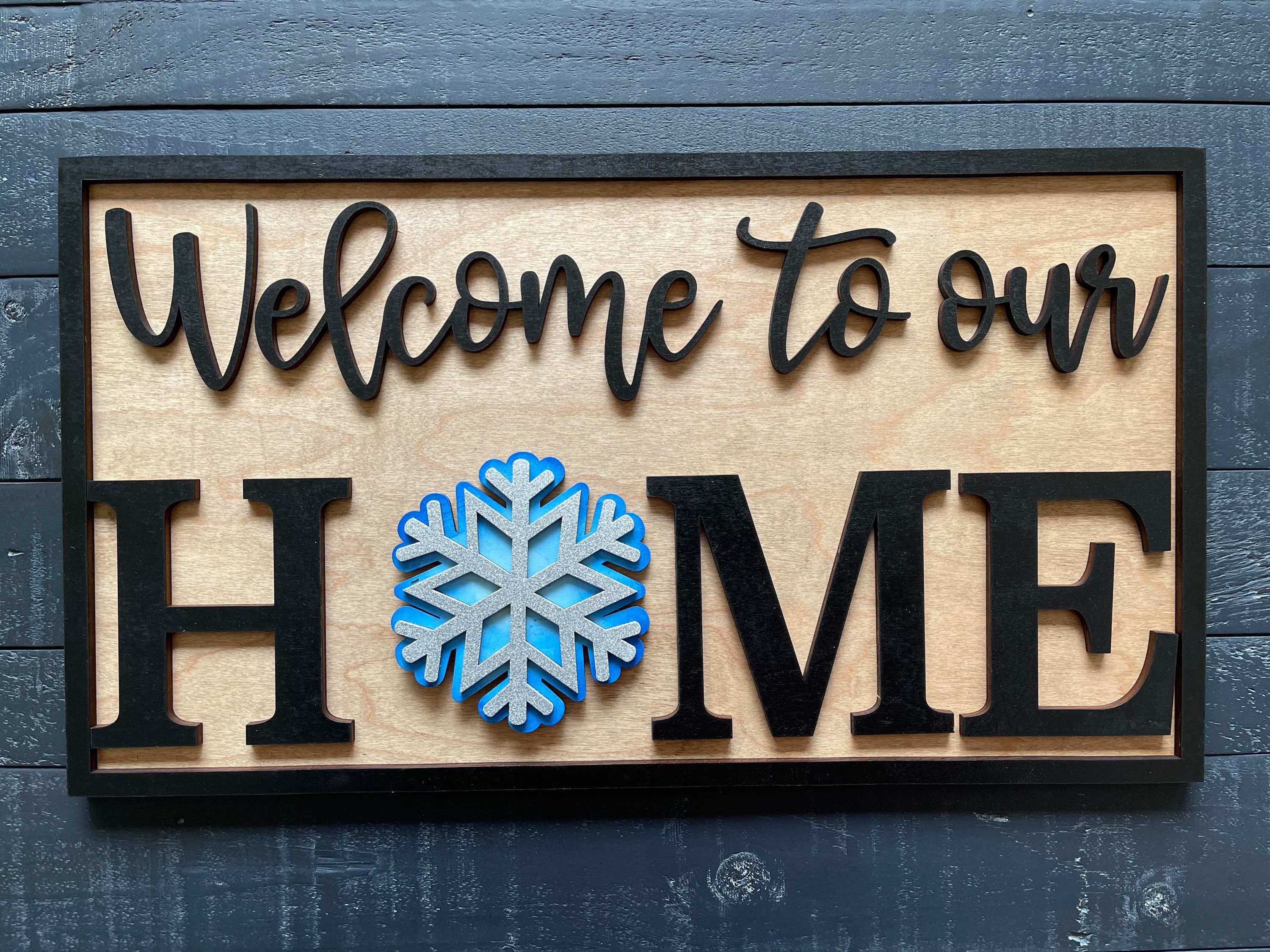 Interchangeable HOME Sign Glowforge Sized File SVG Home Sweet - Etsy
