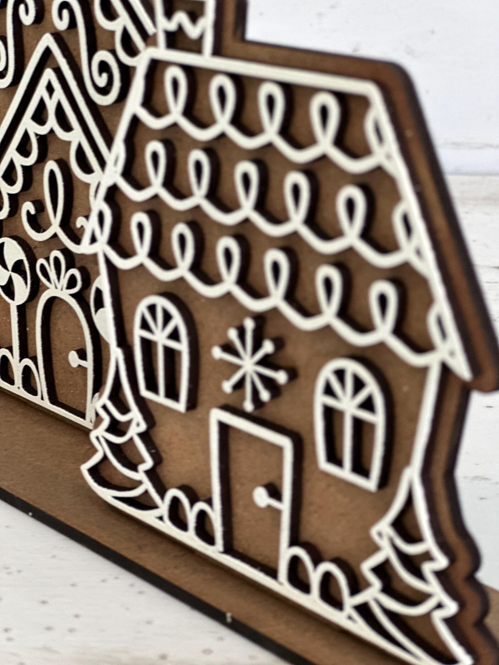 Gingerbread Simple Standing House Christmas File SVG, Glowforge, Santa ...