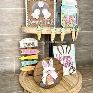 Cottontail Bunny Easter Tiered Tray File SVG, Glowforge ...