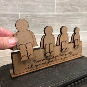 Sitting Family Mother's Day File SVG, Glowforge, Tiered Tray, Mother's ...