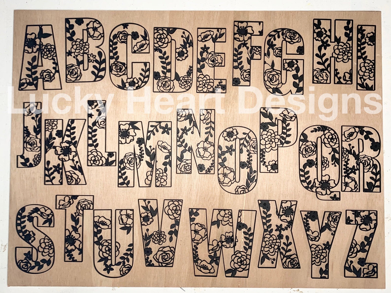 Mila Floral Alphabet File SVG Flower Name Sign - Etsy