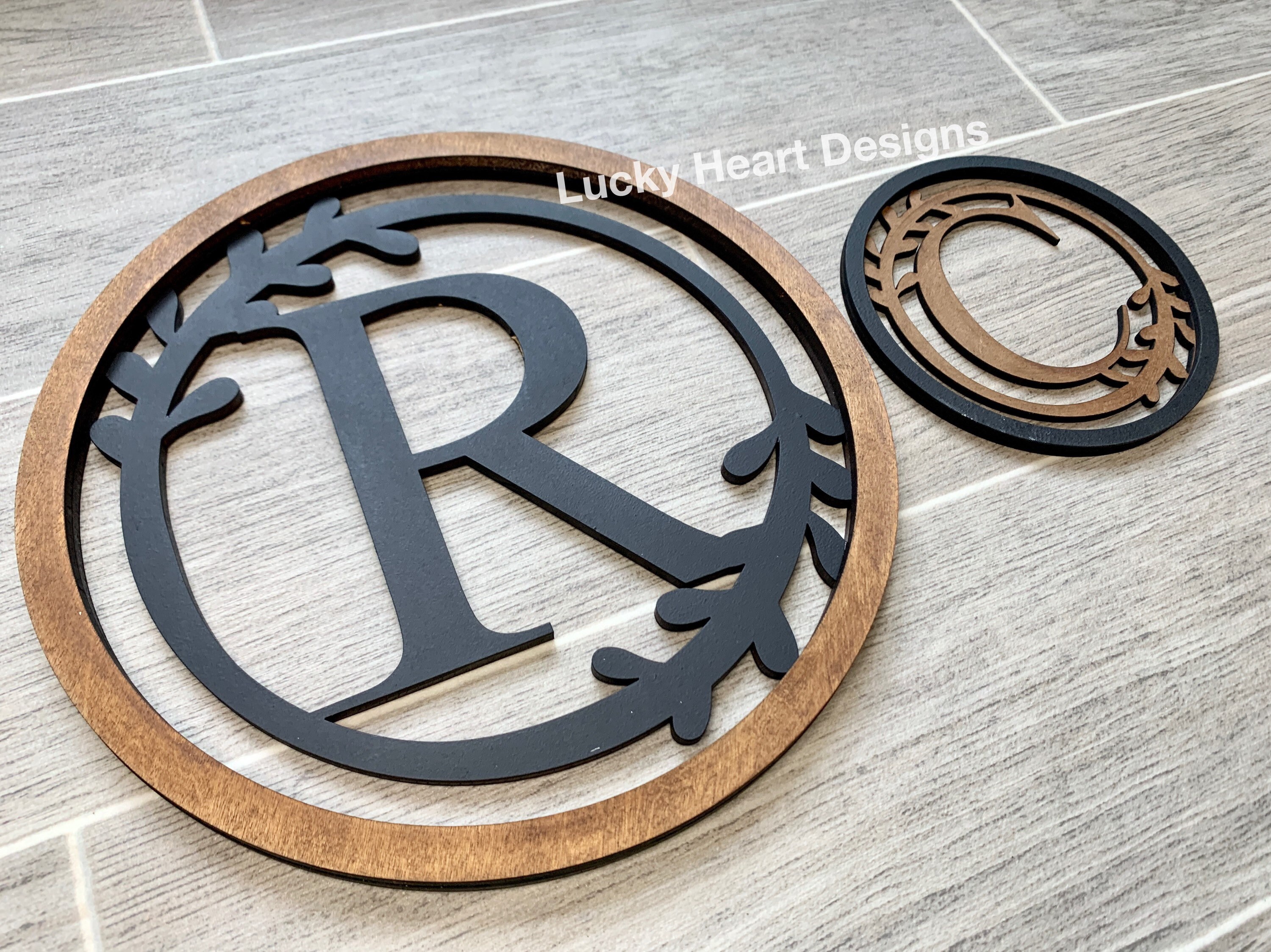 Wreath Initial File SVG, Monogram Letter, Glowforge Laser ...