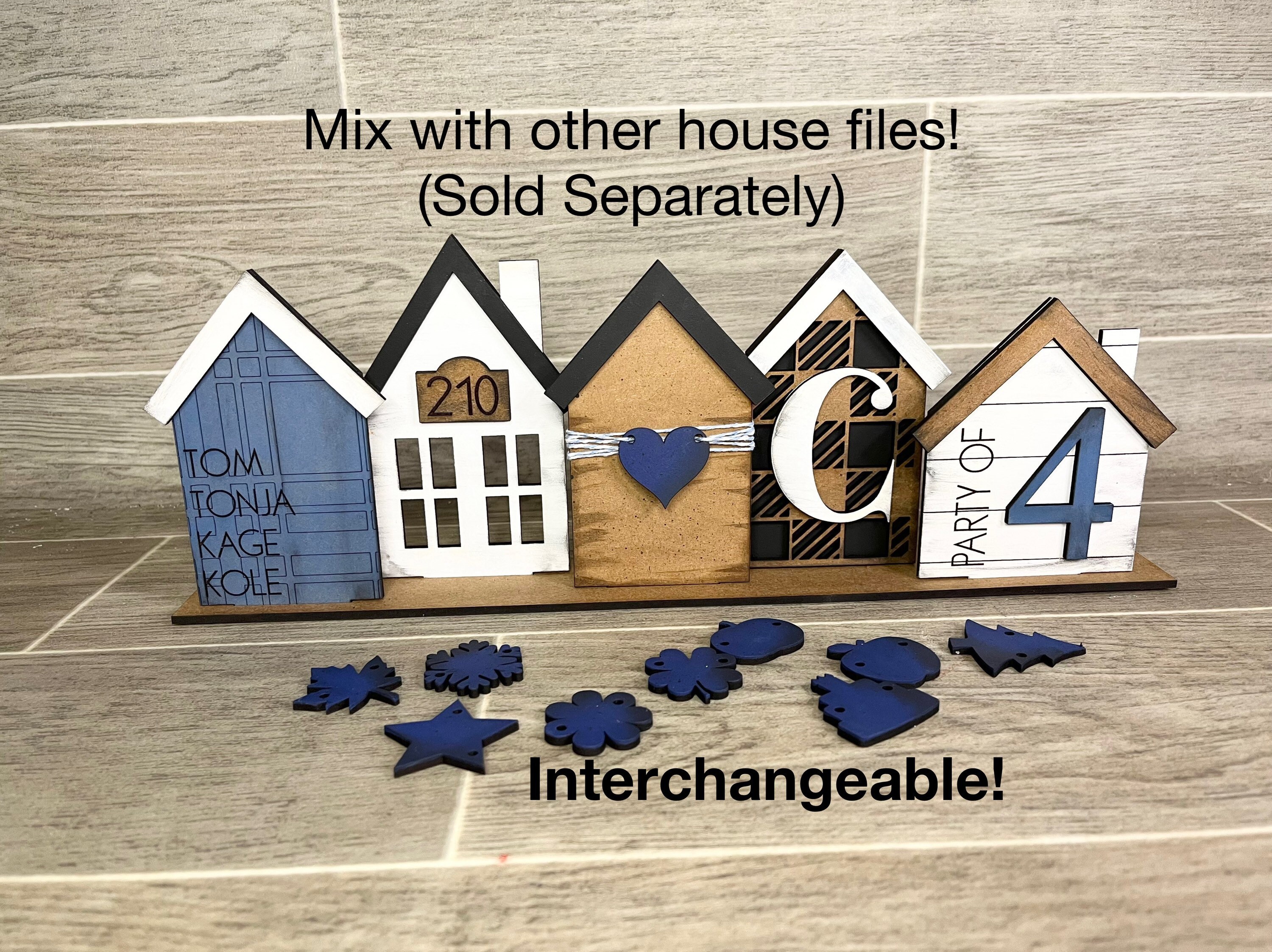 Family Farm Standing Houses File SVG Home Glowforge | Etsy UK