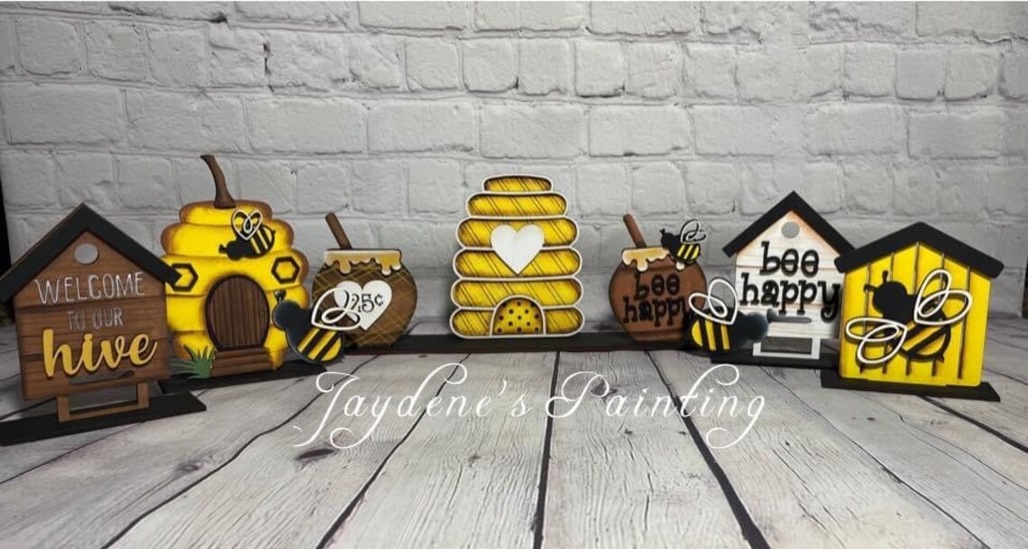 Bee Hive Standing Houses File SVG, Tiered Tray Glowforge ...