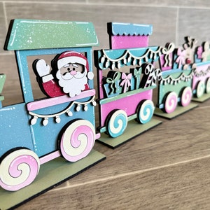 Christmas Standing Train File SVG, Santa, Rudolph, Gingerbread ...