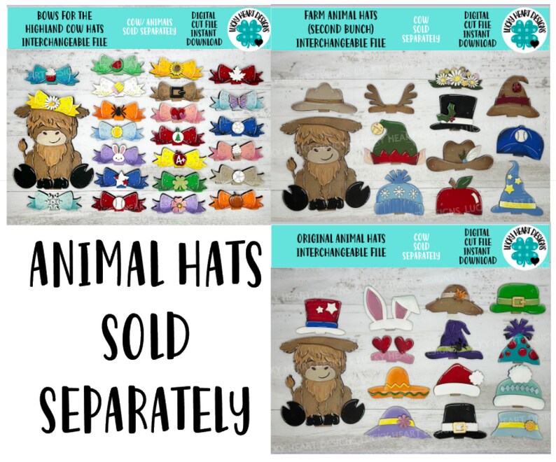 Turtle Animal Hats Interchangeable MINI File SVG, Seasonal Leaning Sign ...