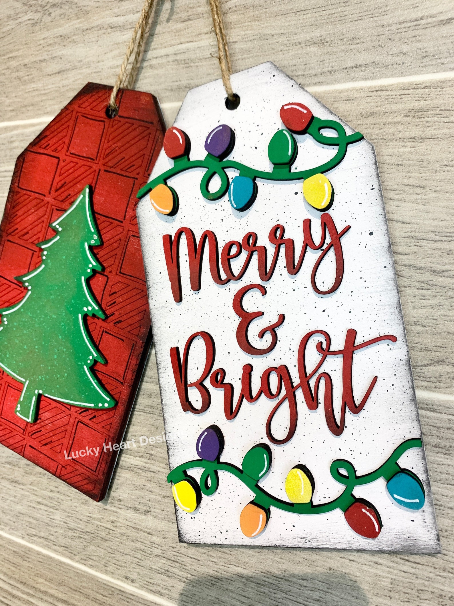 Christmas Winter Door Tag File SVG Glowforge Holiday Wreath - Etsy