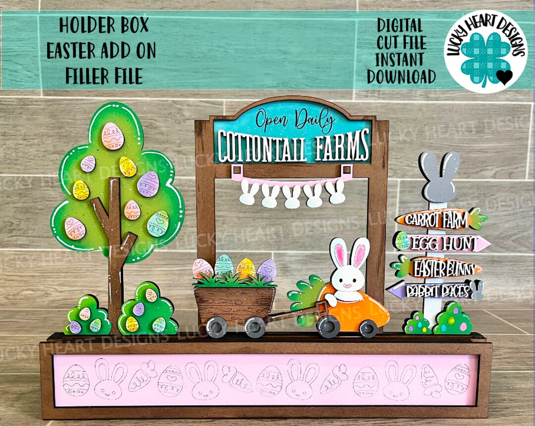 Holder Box Easter Add on File SVG, Glowforge, Luckyheartdesignsco - Etsy