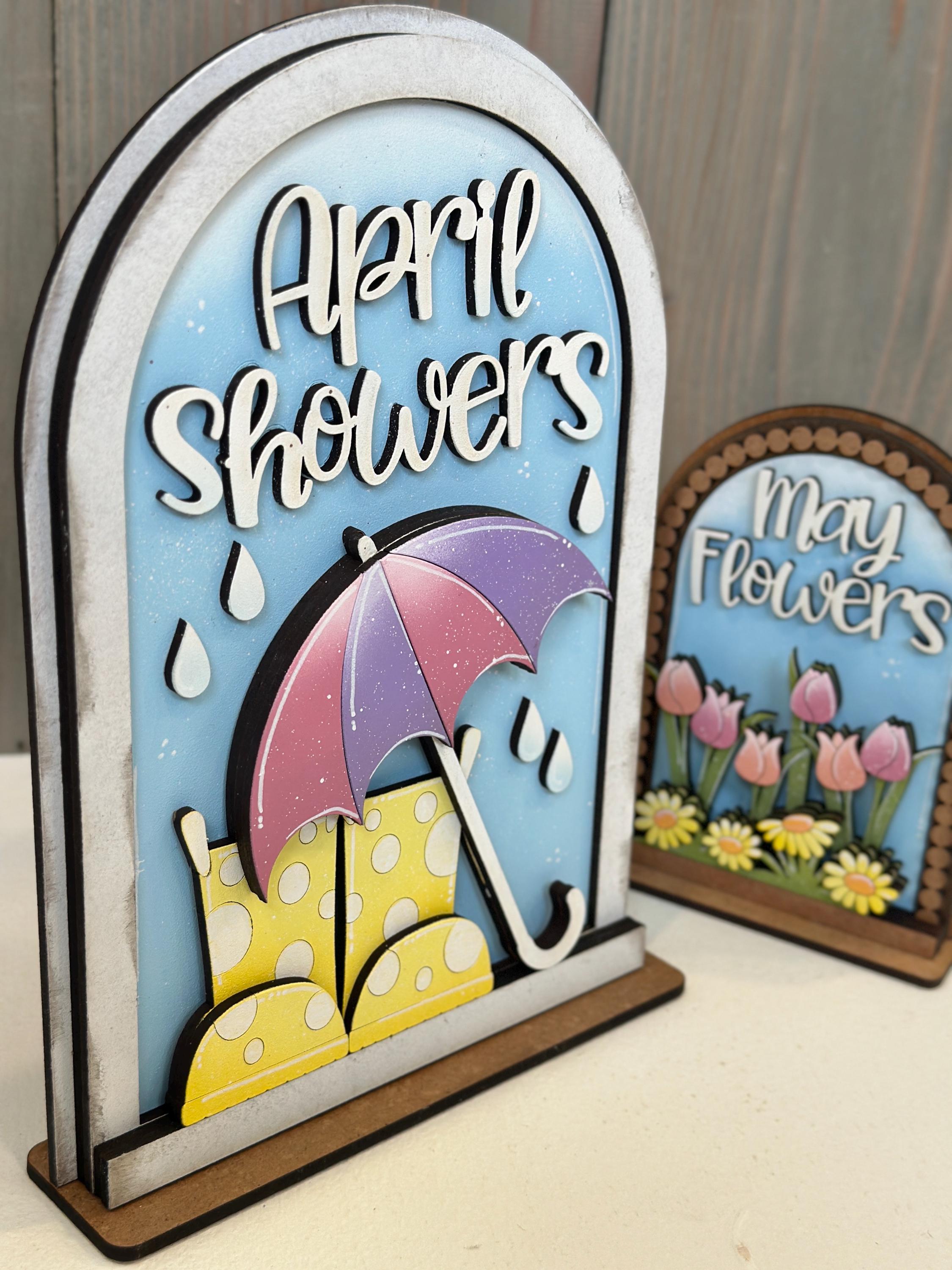 April May Spring Tall Arch Sign Interchangeable File SVG, TINY, INSERT ...