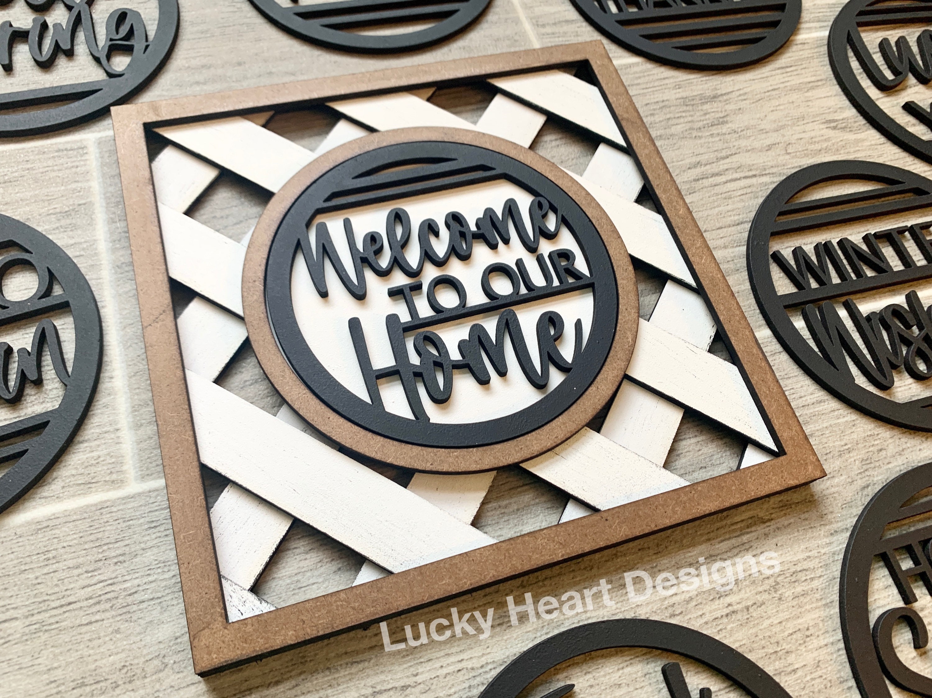 Interchangeable Modern Style File SVG, Glowforge Leaning Ladder ...