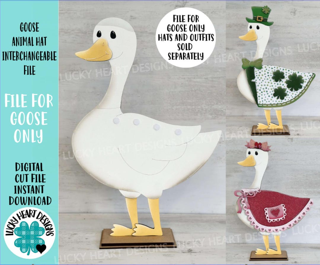 Goose Animal Hats Interchangeable File SVG, Goose ONLY, Duck, Outfits ...