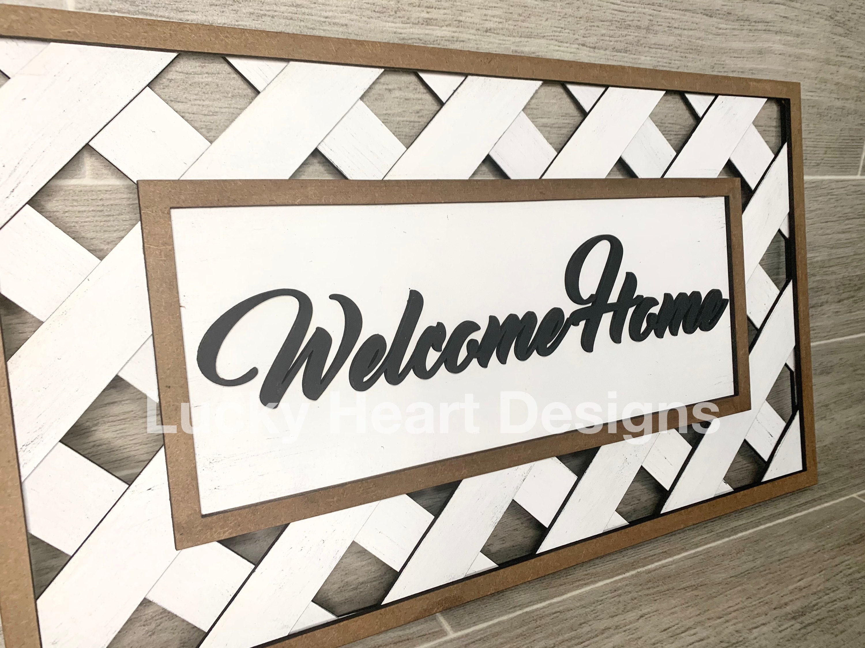 Lattice Sign Trio File SVG Glowforge Picture Frame - Etsy