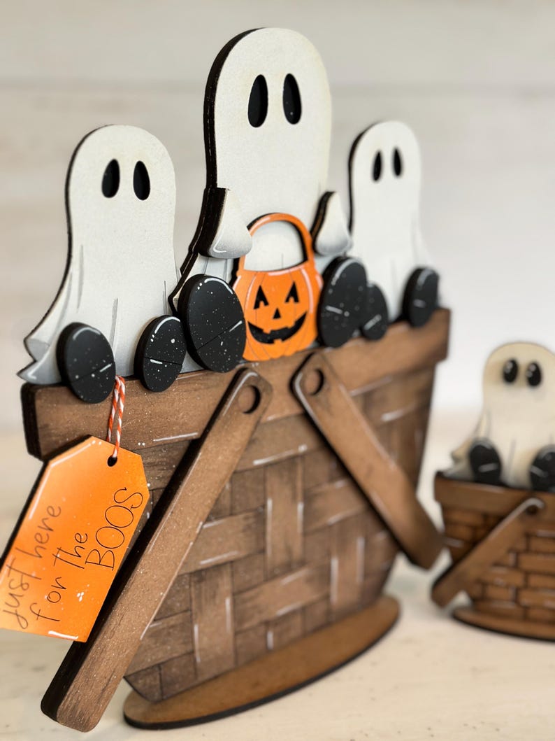 Ghosts for the Flower Basket Interchangeable File SVG, TINY Halloween ...