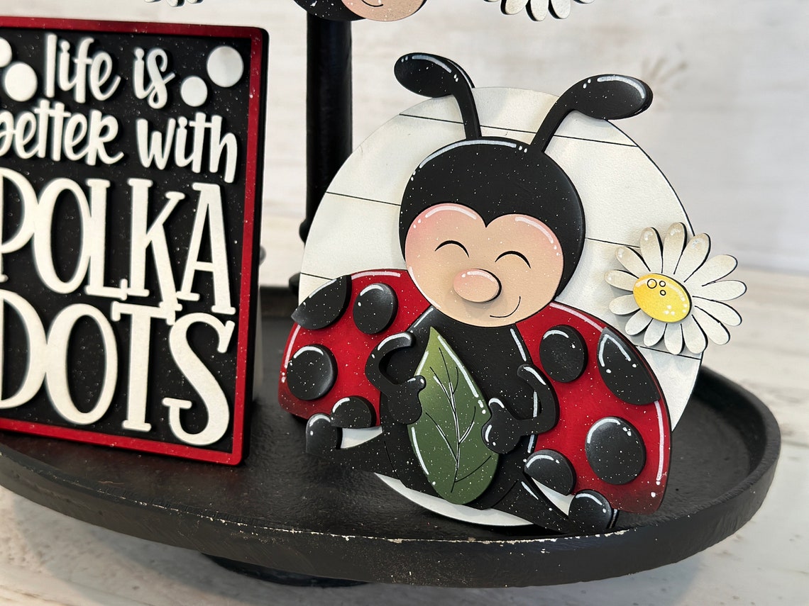 Hello Ladybug Quick and Easy Tiered Tray File SVG, Luckyheartdesignsco ...