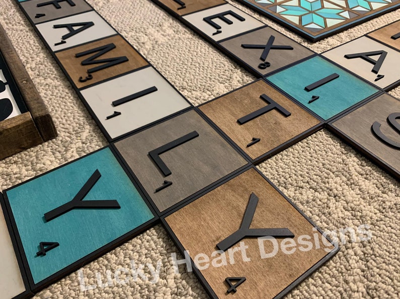 Scrabble Wall Sign File, SVG Glowforge Decor - Etsy