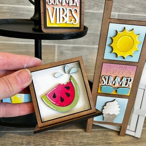 MINI Summer Interchangeable Leaning Sign File SVG, Tiered Tray ...