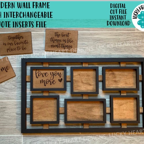 Wall Collage Frame File SVG Glowforge Picture Frames - Etsy