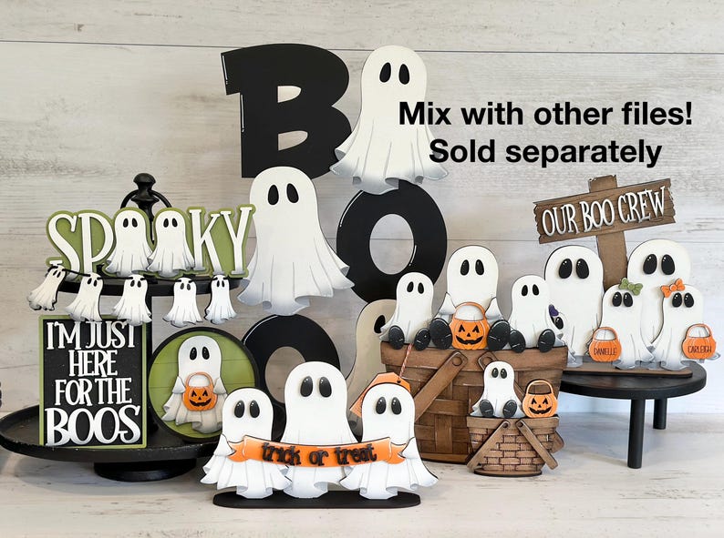 Our Boo Crew Family Ghost Standing File SVG, Halloween, Trick or Treat ...