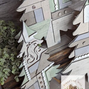 Vintage Rustic Christmas Tree File SVG, Glowforge Farmhouse ...