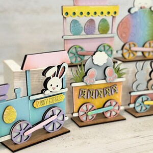 Easter Standing Train File SVG, Bunny, Carrots, Easter Egg, Tiered Tray ...