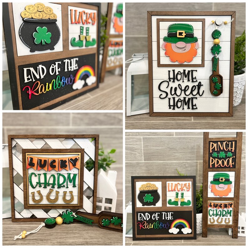 Pinch Proof St.patrick's Day Interchangeable Leaning Sign - Etsy