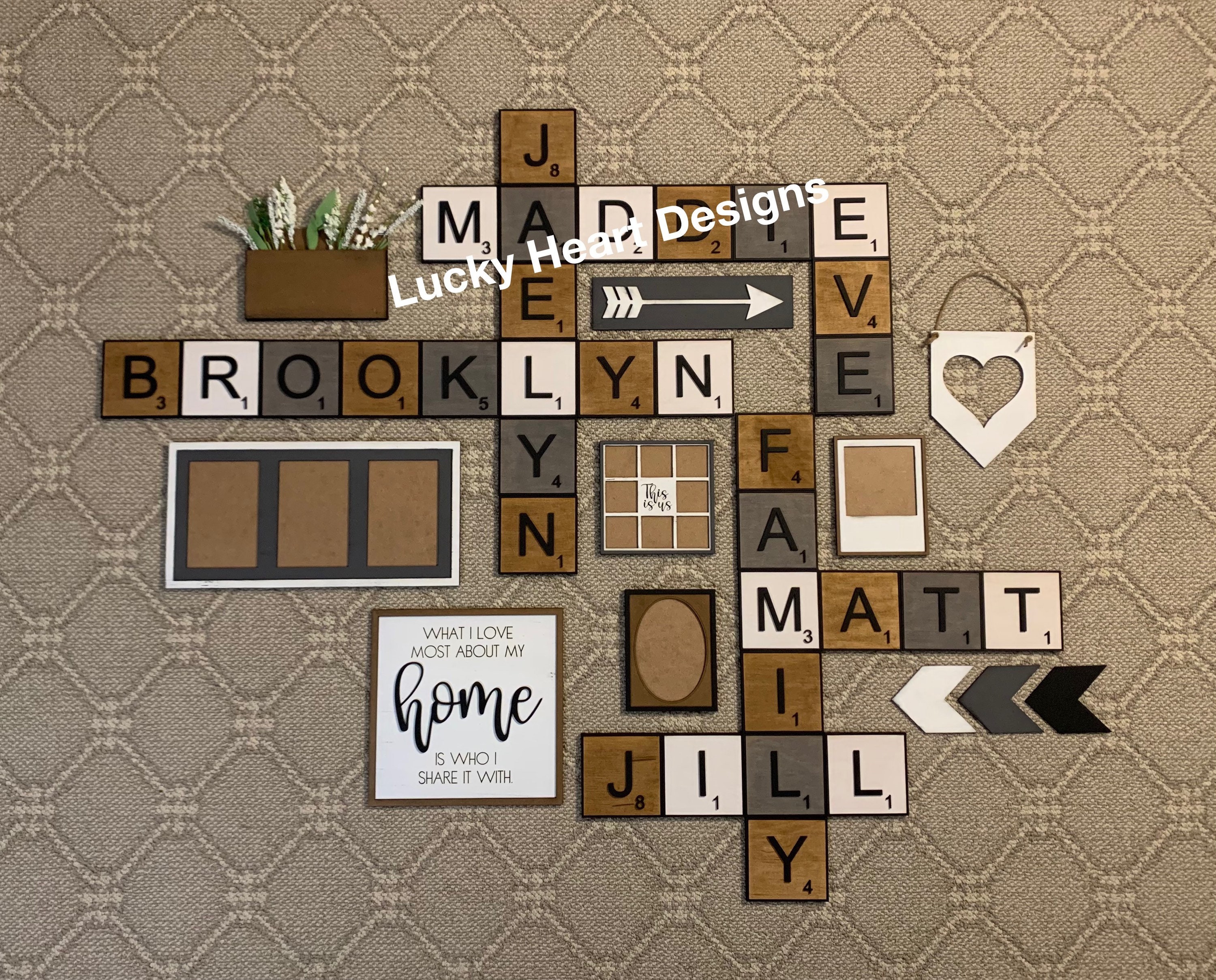 Wall Collage Frame File SVG Glowforge Picture Frames - Etsy