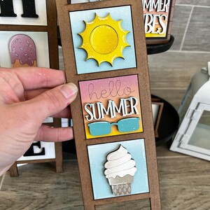 MINI Summer Interchangeable Leaning Sign File SVG, Tiered Tray ...