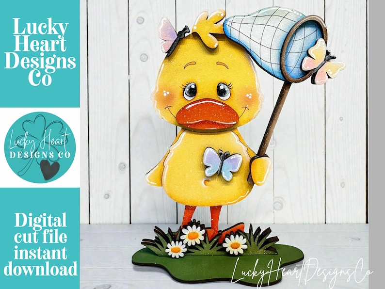 Duck Butterfly Spring Standing File SVG, Umbrella, Swimming, Flower ...