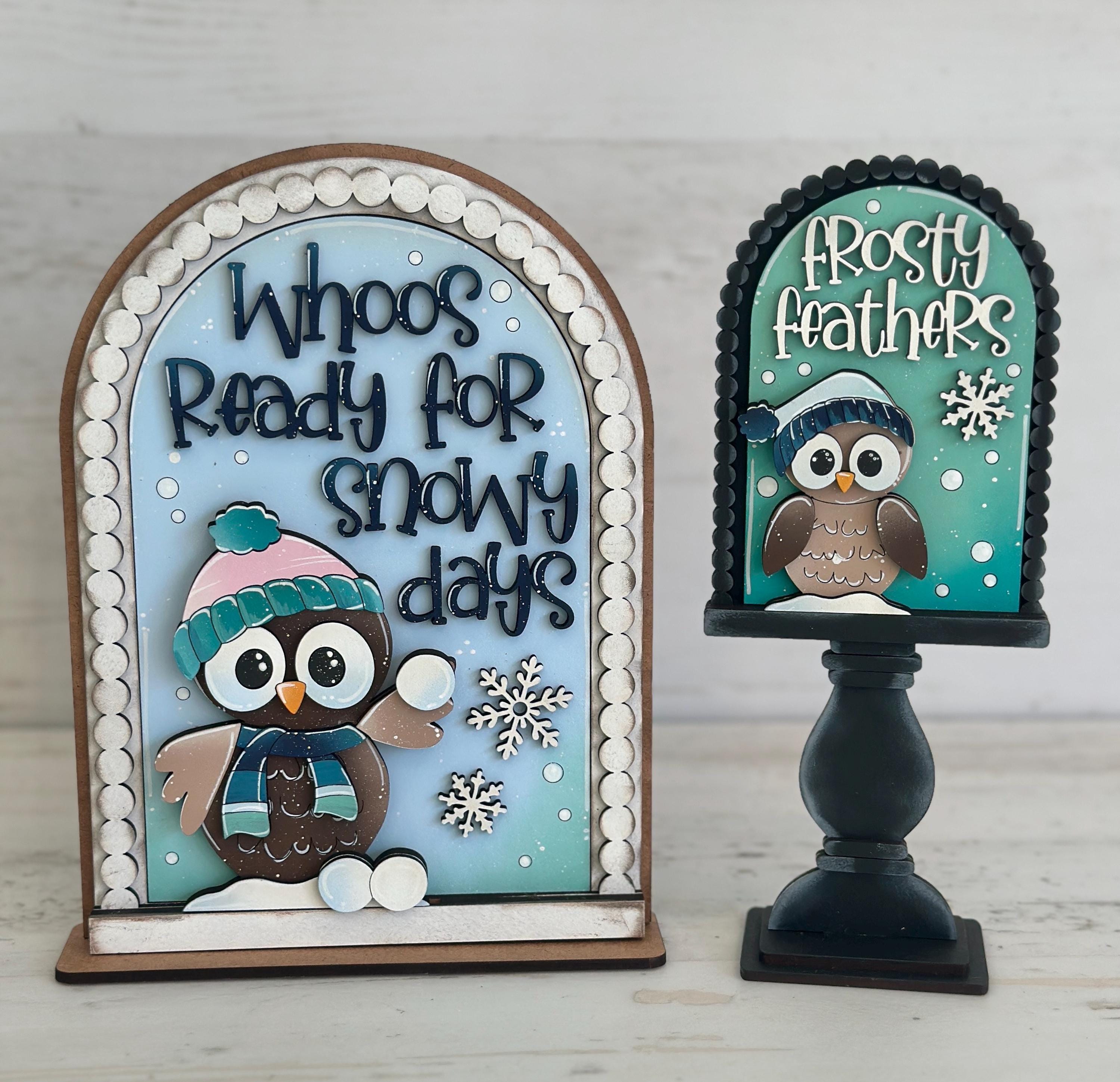 Winter Owl Tall Arch Sign Interchangeable File SVG, TINY, INSERT Only ...