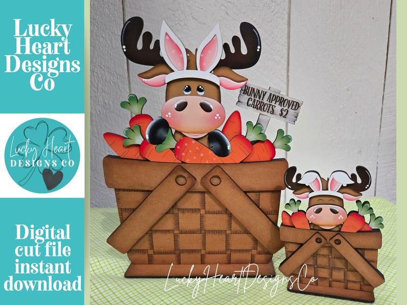 Moose Carrot Easter for the Flower Basket Interchangeable File SVG ...